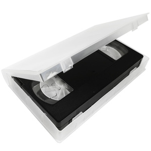 VHS Video Cassettes and VHS Storage Cases: Retro Style Media