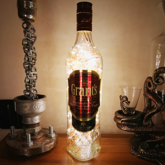 Whisky and Bourbon Whiskey Bottle Lights: Retro Style Media