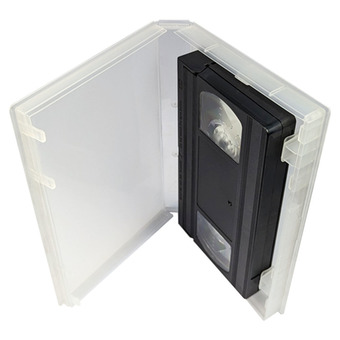 VHS Video Cassettes and VHS Storage Cases: Retro Style Media