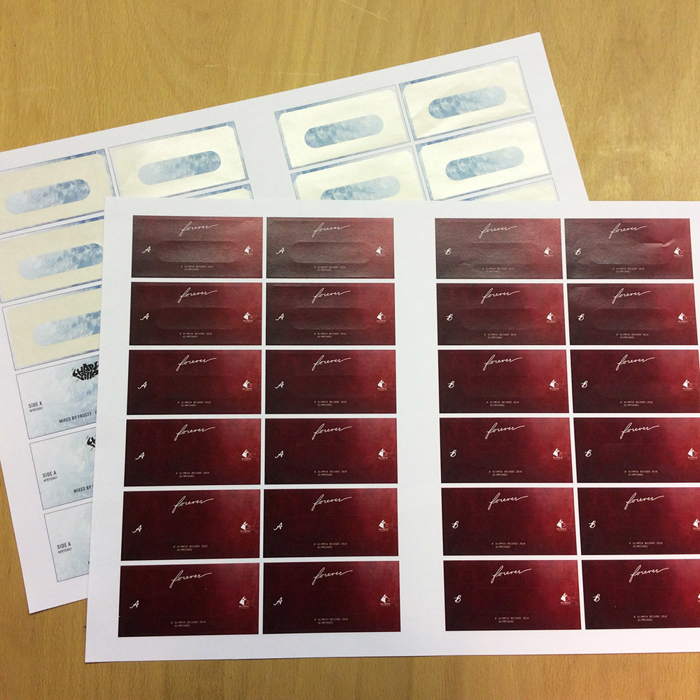 Audio Cassette Labels Printed Full Colour Sheet Of 24 Stickers Retro Style Media